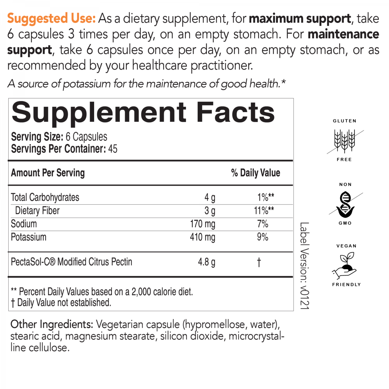 PectaSol-C® Capsules (270 caps) - Researched Nutritionals